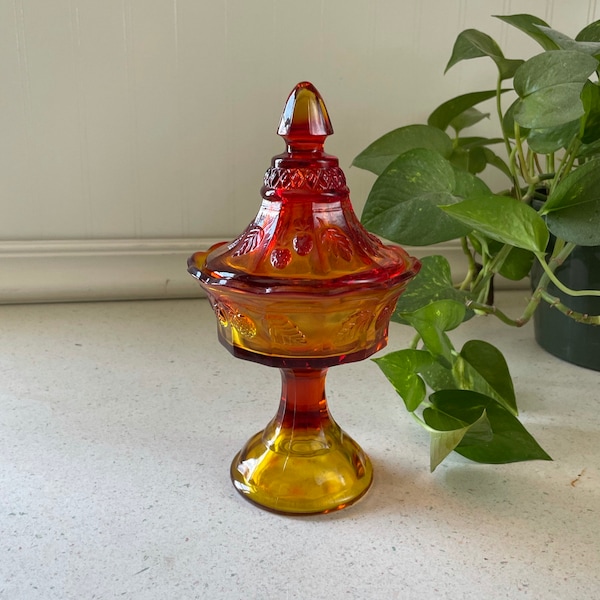 Amberina Candy Dish - Etsy