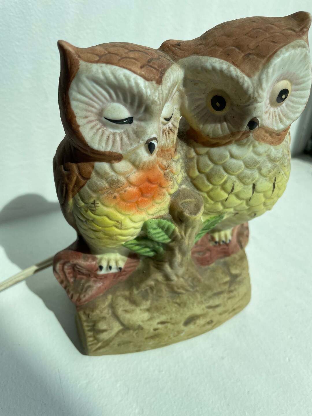 6x5x3.5 Sweet Dual Owl Lamp/w Plug/colorful Matt Finish - Etsy