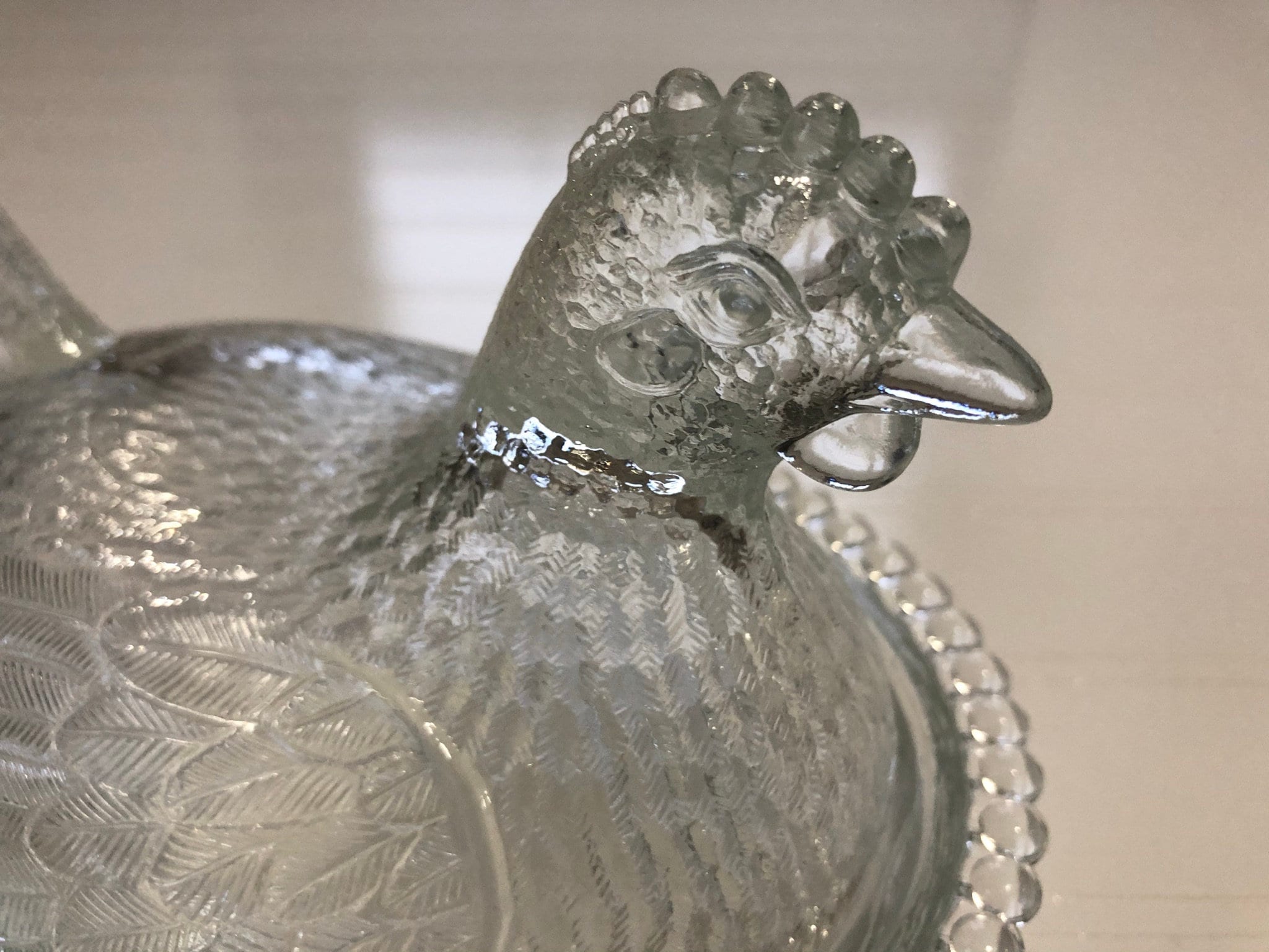 Clear Glass Nesting Hen Vintage - Etsy