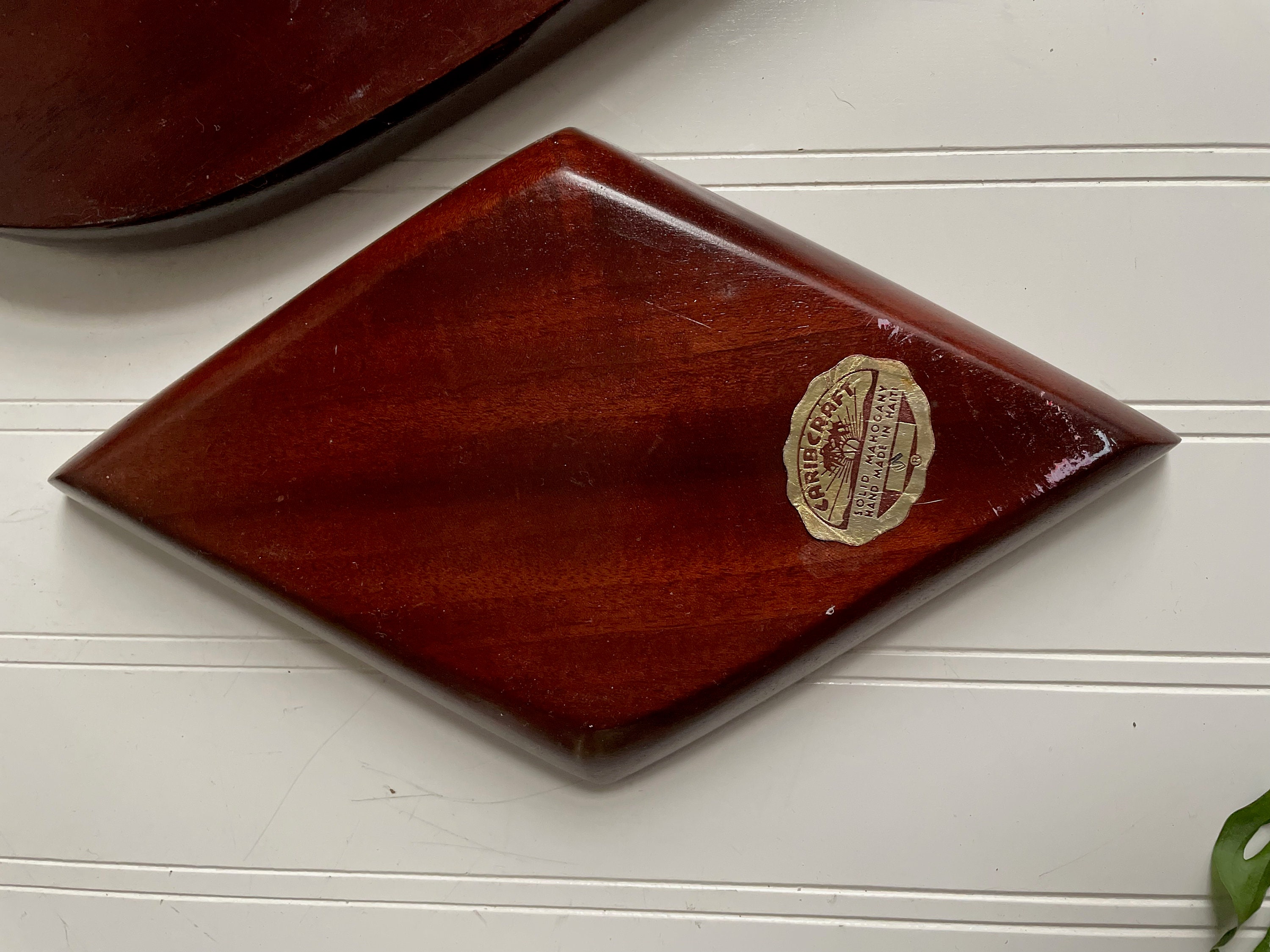 Carib Craft Solid Mahogany Made in Haiti/serving Tray With - Etsy