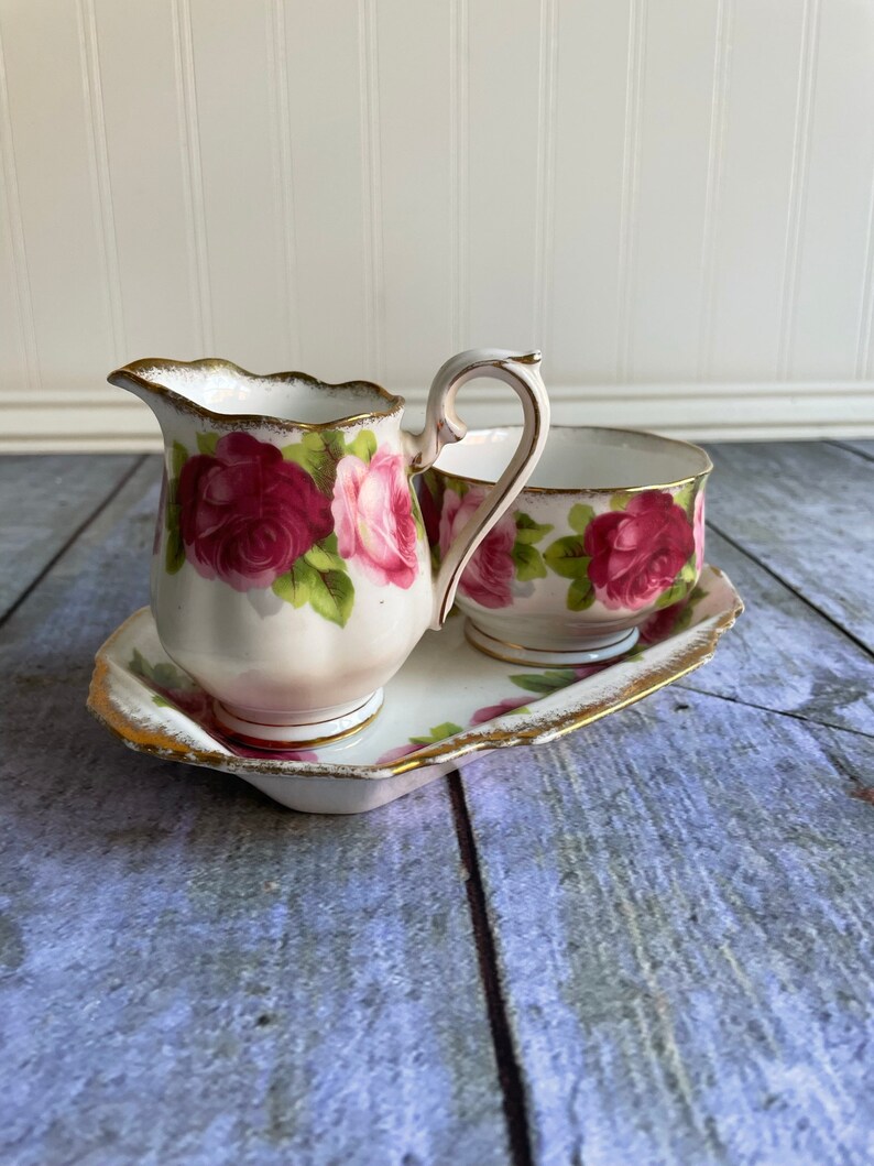 Royal Albert English Rose Tea Set With Extra Dish - Etsy
