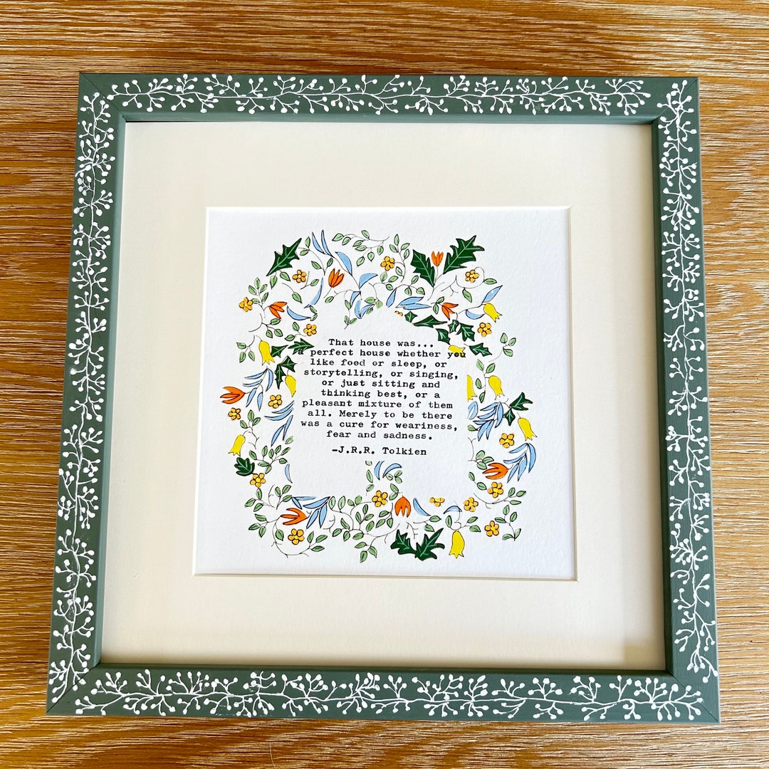 Hand Painted Sage Green Picture Frame-upcycled, With White Painted ...