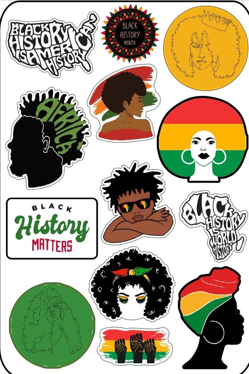 Black History Stickers Black History Month Celebration - Etsy