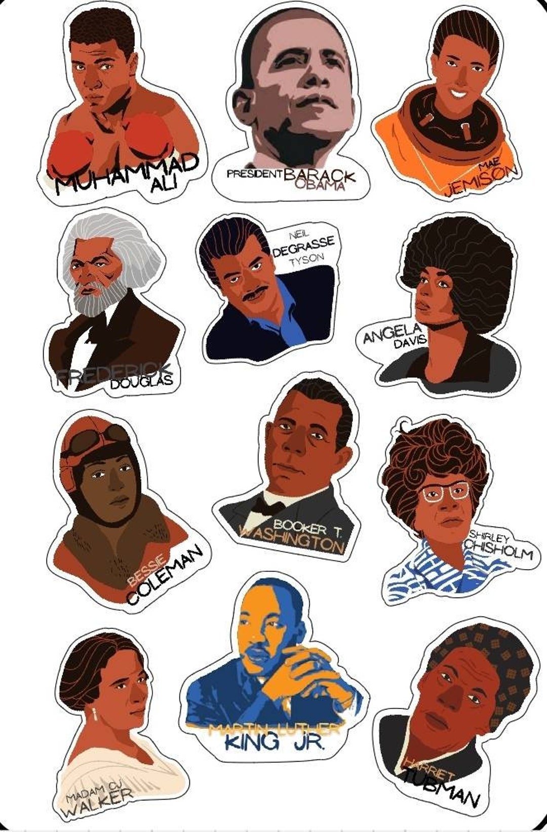 Stikstok Black History Stickers Black History Month African American ...