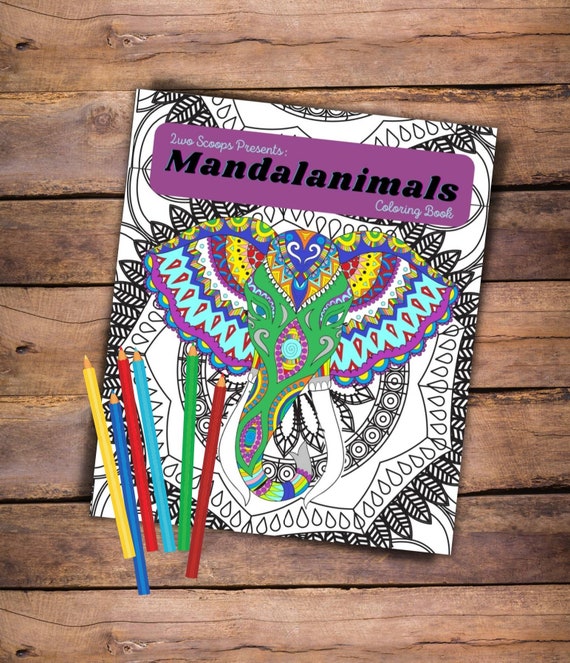 Mandala Coloring Book Adult Coloring Animal Coloring | Etsy