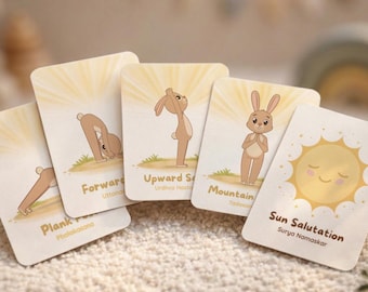 Kids Yoga Cards – Sun Salutation Printable Flashcards (digital Download ...