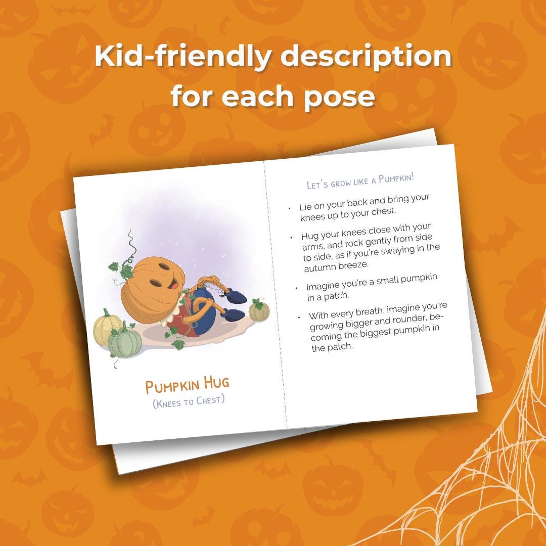 Halloween Yoga Cards – Printable 10-pack of Fun Kids Yoga Poses – Kid ...