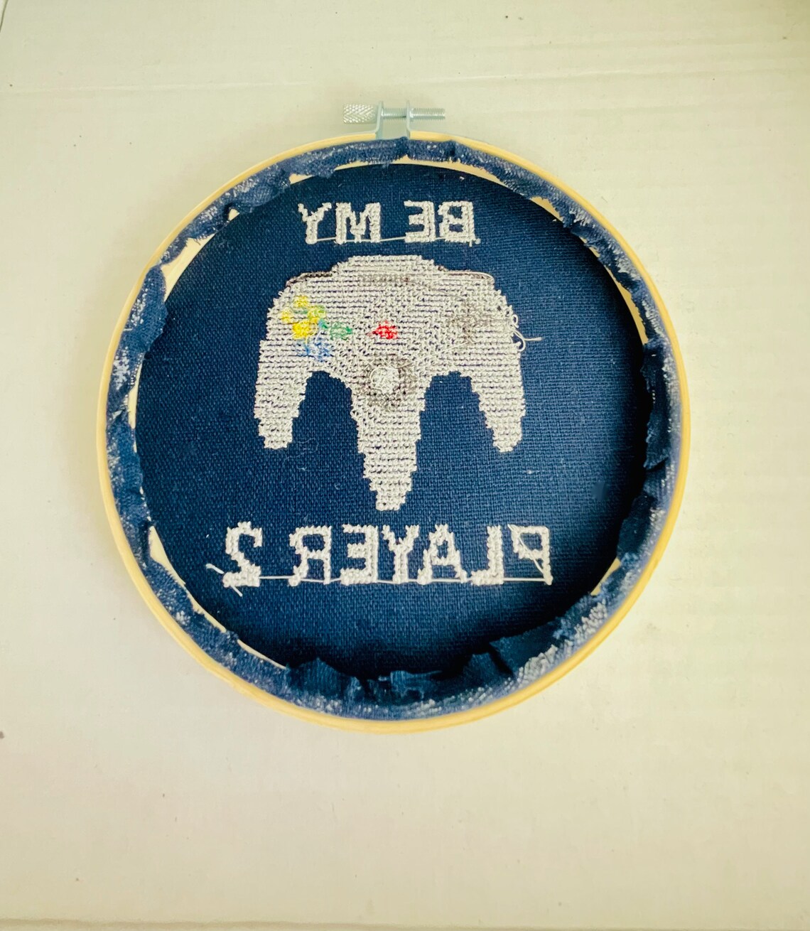 Finished Embroidery Nintendo 64 Player 2 Imitation - Etsy
