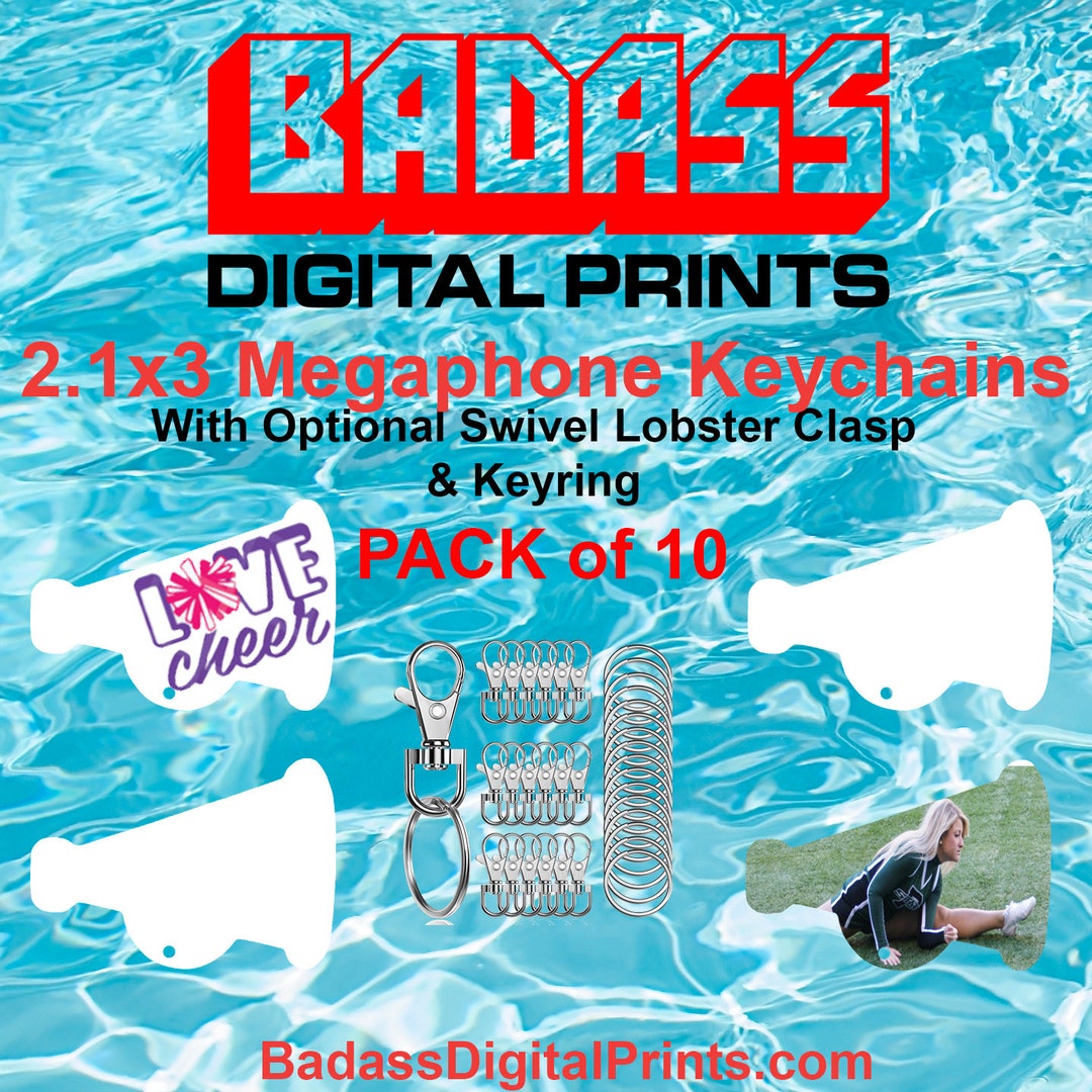 10 Pack 2.1"x3" Aluminum Megaphone Keychain Sublimation Blanks - Etsy