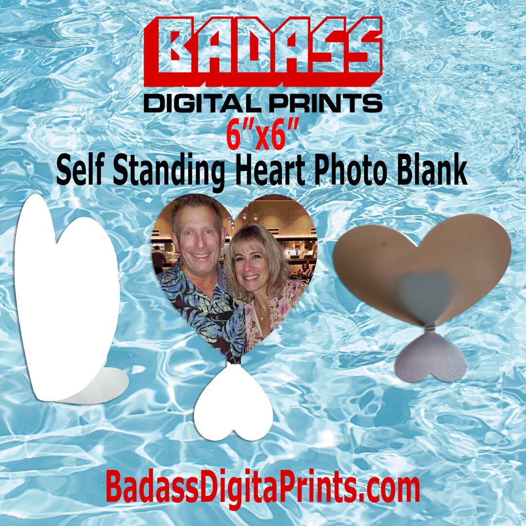 10 Pack - 6x6 Aluminum Self Standing Heart Sublimation Photo Blank - Etsy