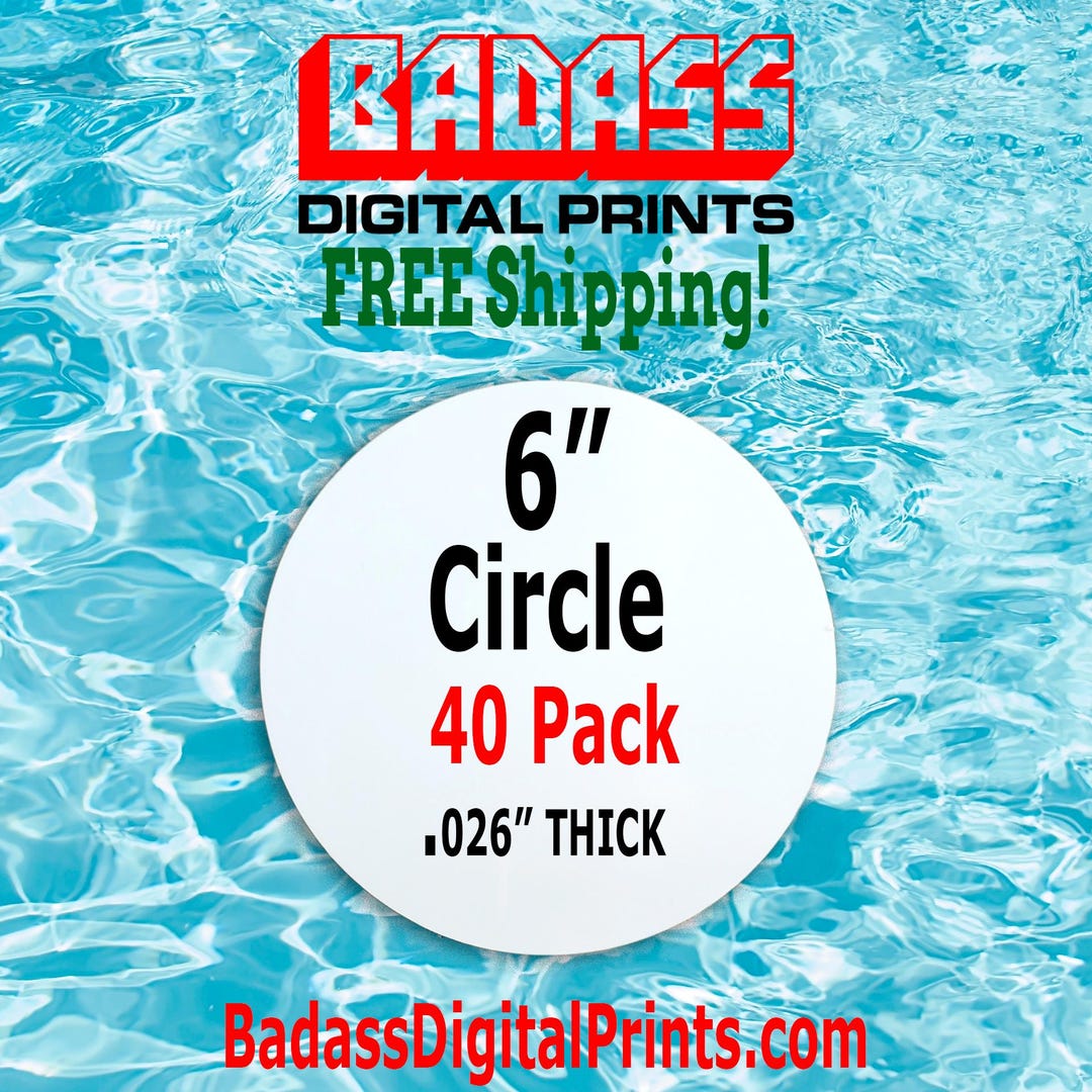 40 Pack 6" .026 Round Aluminum Sublimation Photo/sign Blank-free ...