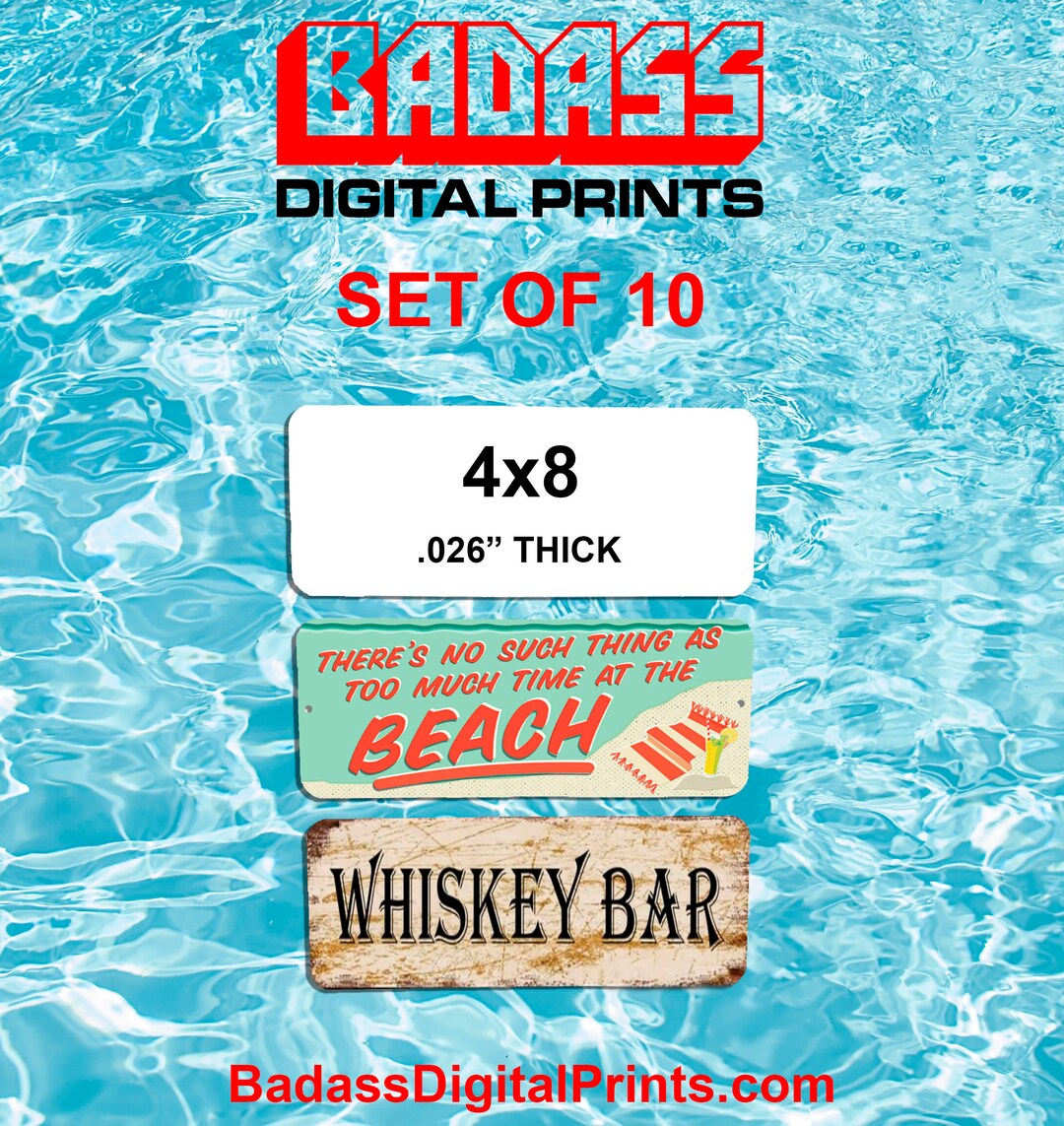 10 Pack 4"x8" Aluminum Dye Sublimation Sign Blank .026" Thick - Etsy
