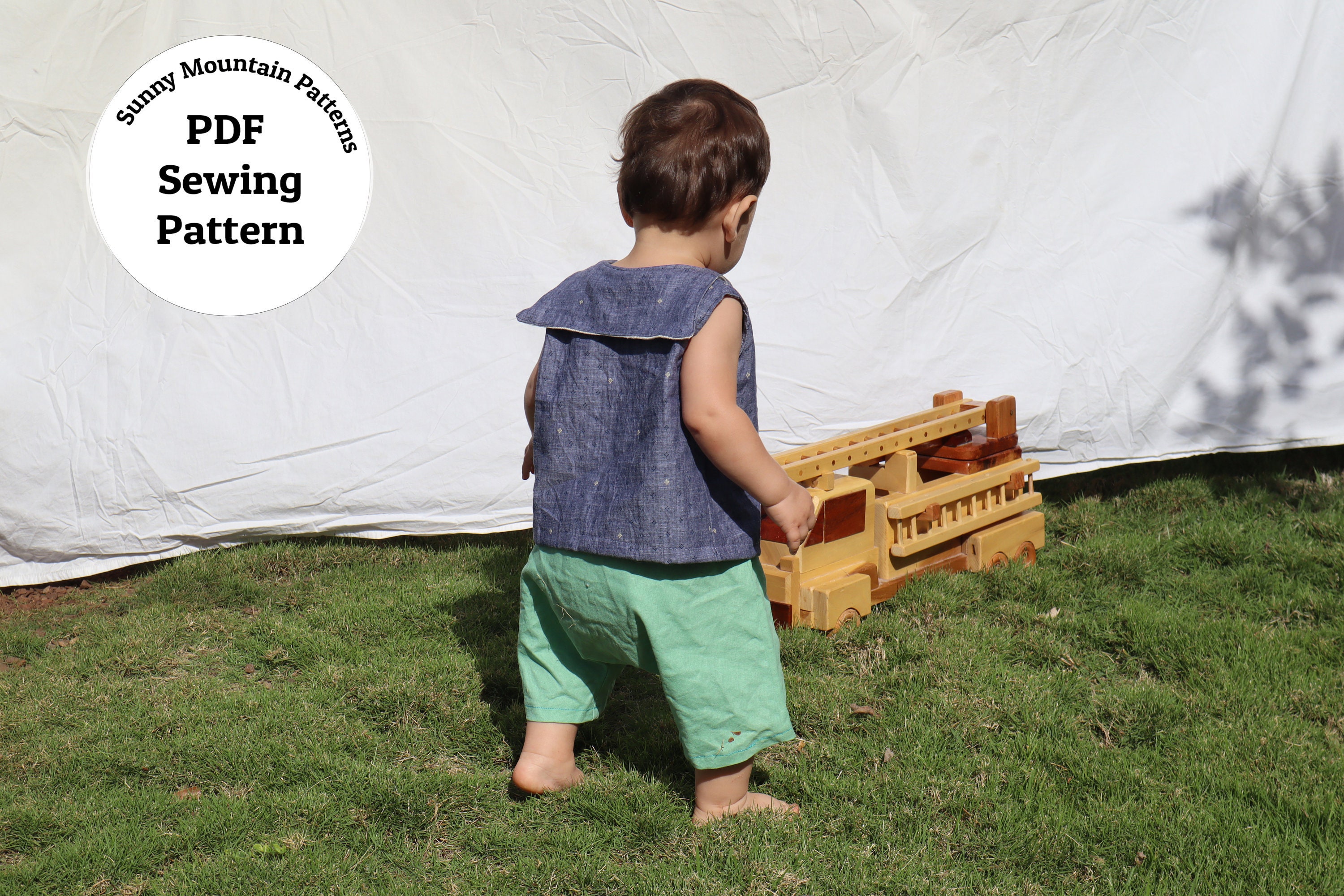 Wave Sailor Collar Long Sleeve Top PDF Sewing Pattern for | Etsy