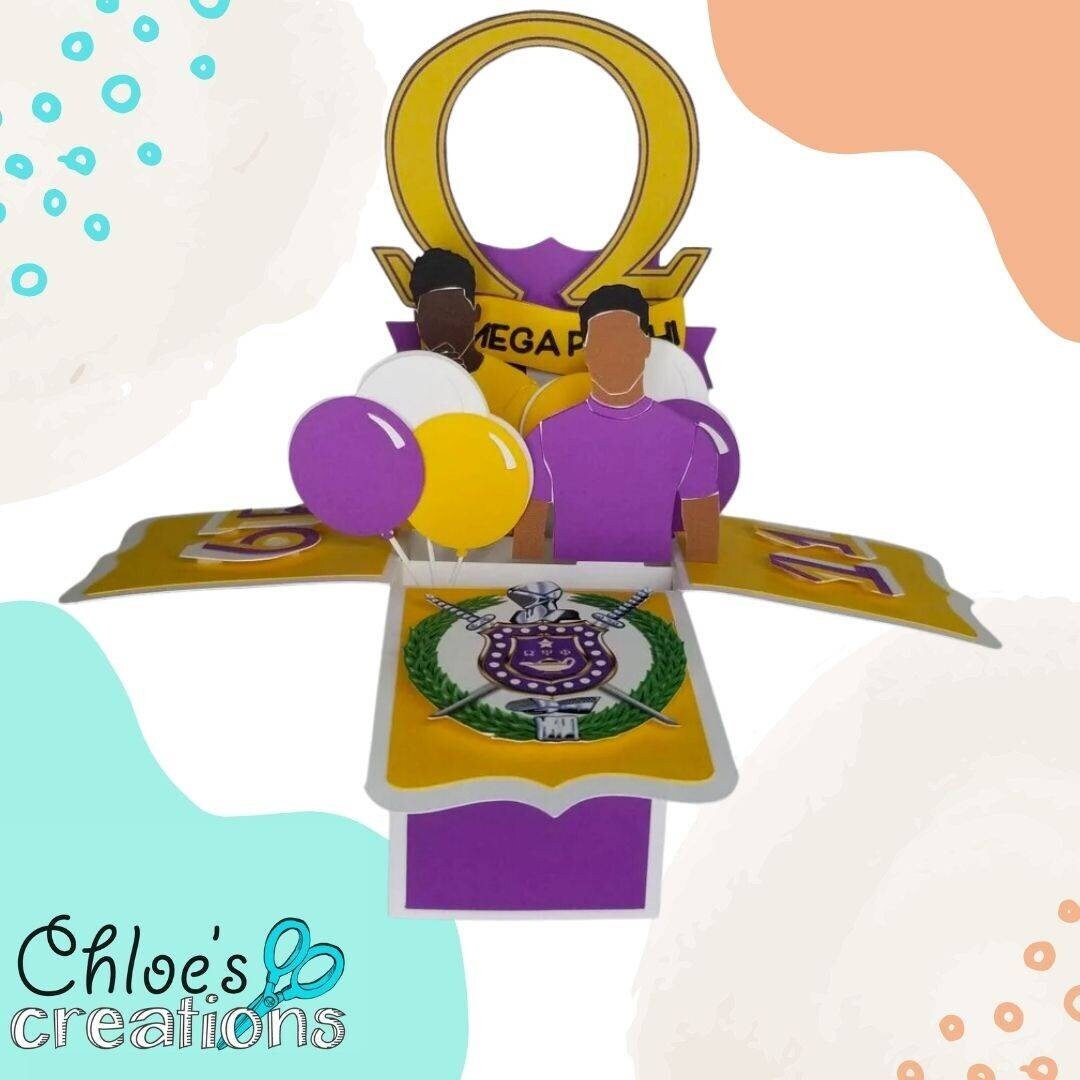 Omega Psi Phi Box Card - Etsy
