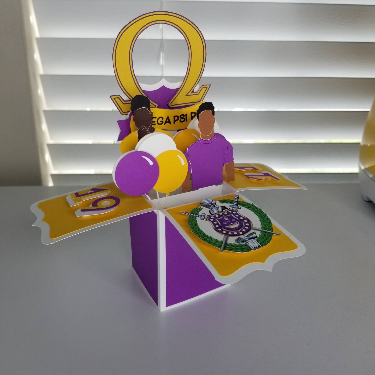 Omega Psi Phi Box Card - Etsy