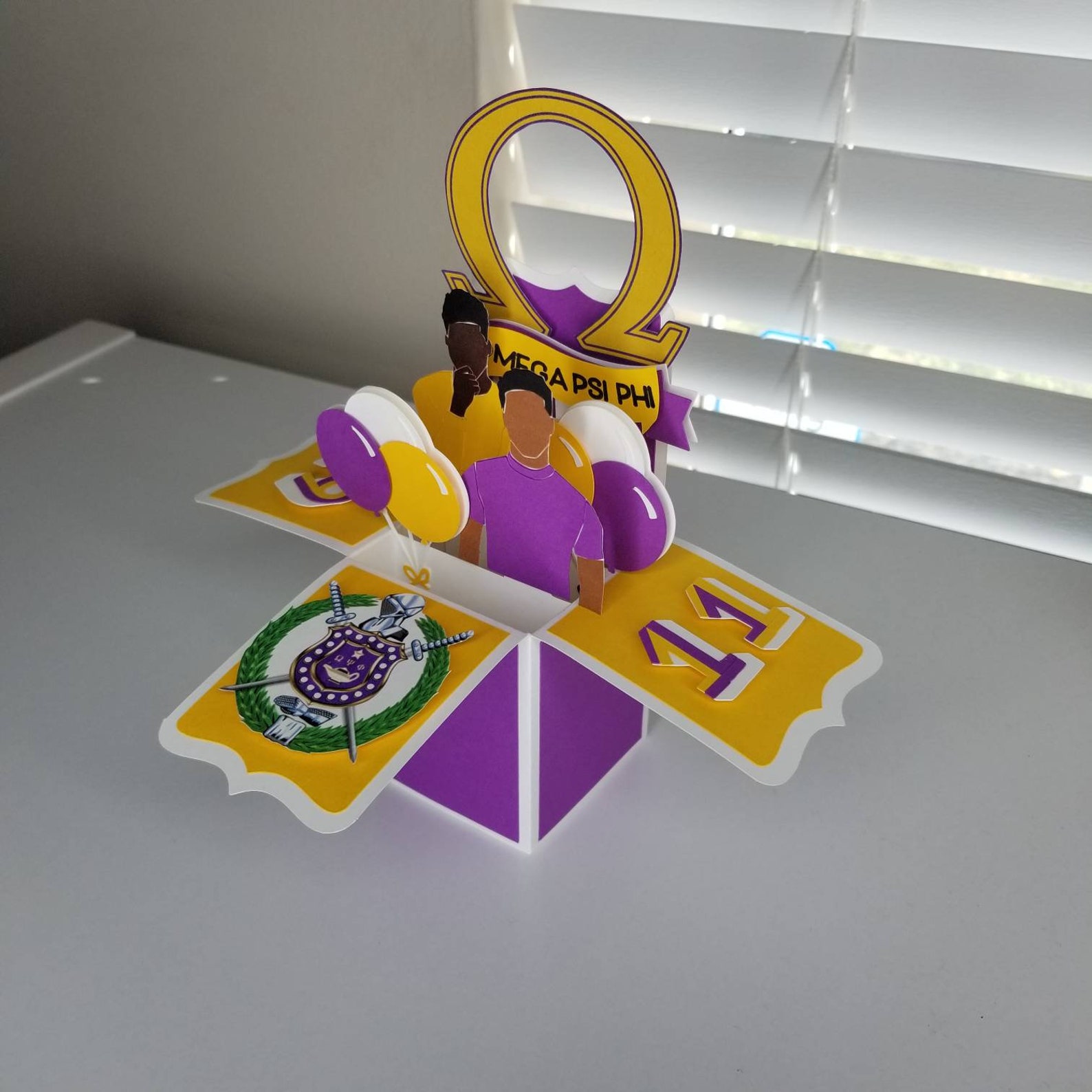 Omega Psi Phi Box Card - Etsy