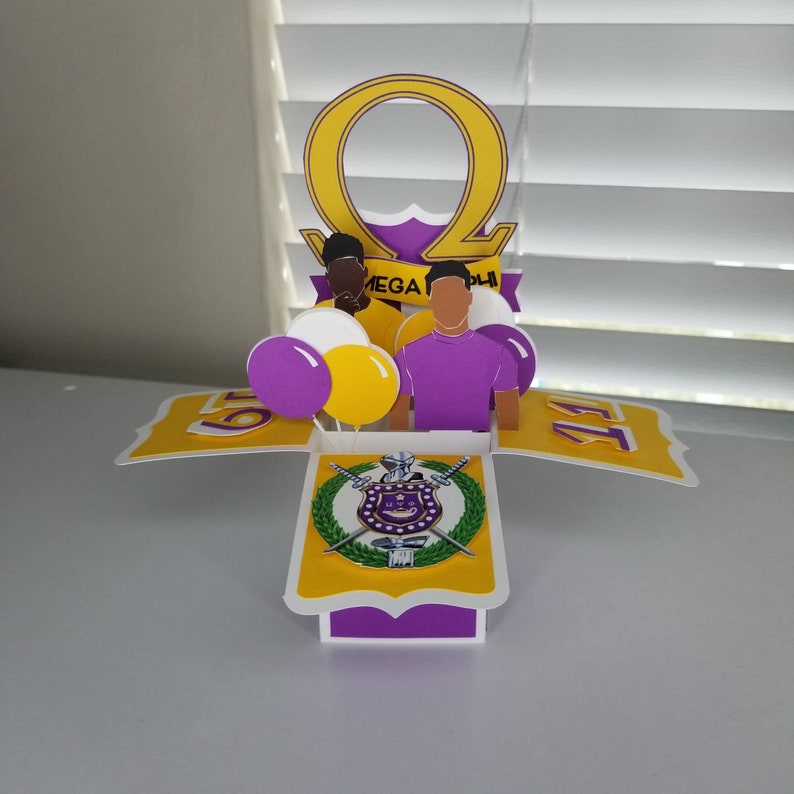 Omega Psi Phi Box Card - Etsy