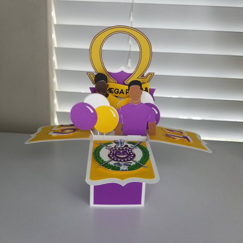 Omega Psi Phi Box Card - Etsy