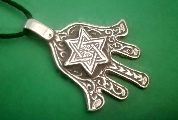 Ancient Jewish amulet hamsa, khamsa, HAMESH, hand of … - Gem