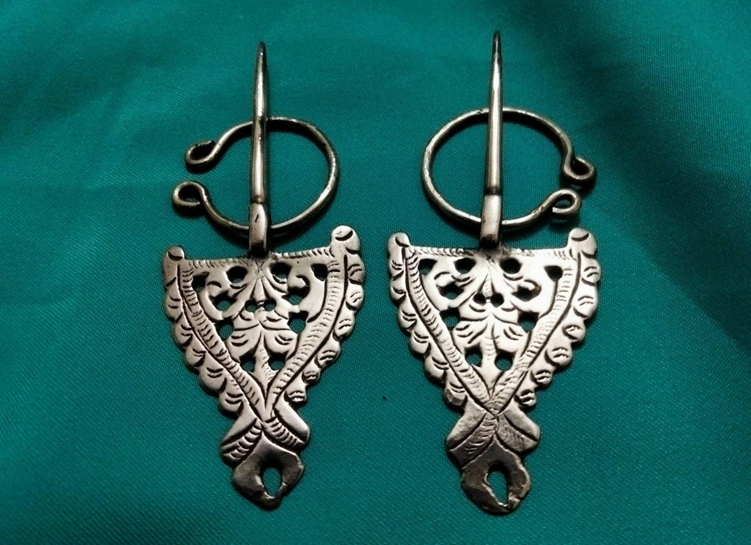 Pair of Fibula, Jewelry North Africa Algerian Fibula Kabyle Fibula ...