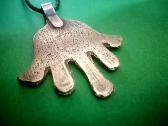 Old Jewish hamsa amulet, khamsa, HAMESH, hand of Fati… - Gem