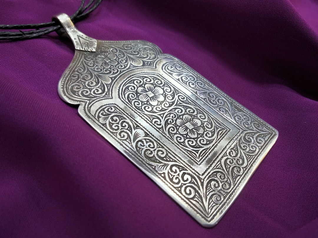 Morocco - Old Berber Amulet in Solid Silver, Jewish Paradise Gate ...