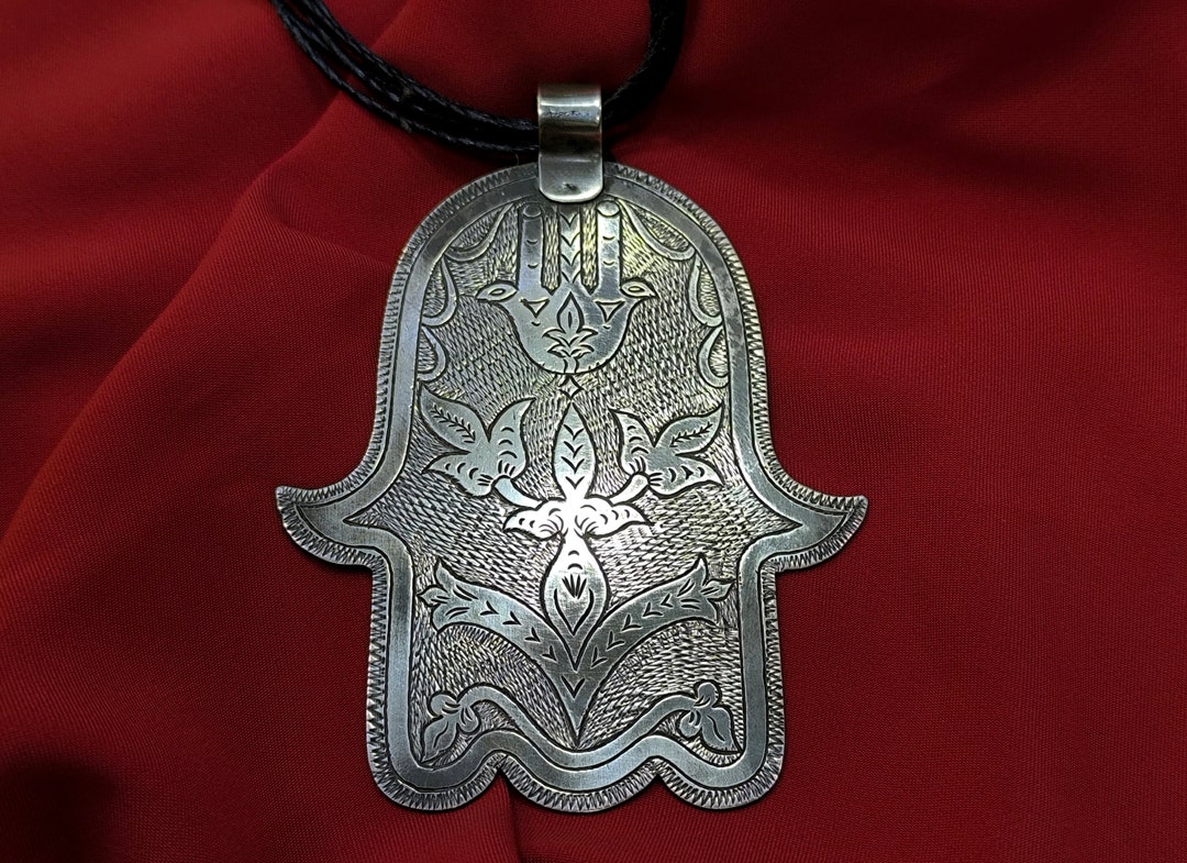 Ancient Khamsa, Hamsa, Hand of Fatima, Fatma, Berber Jewish Necklace ...