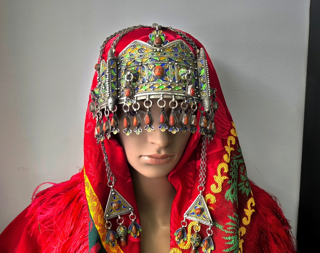 Headpiece, in Silver, Algeria, Greater Kabylia, Beni Yenni, Mid 20th ...