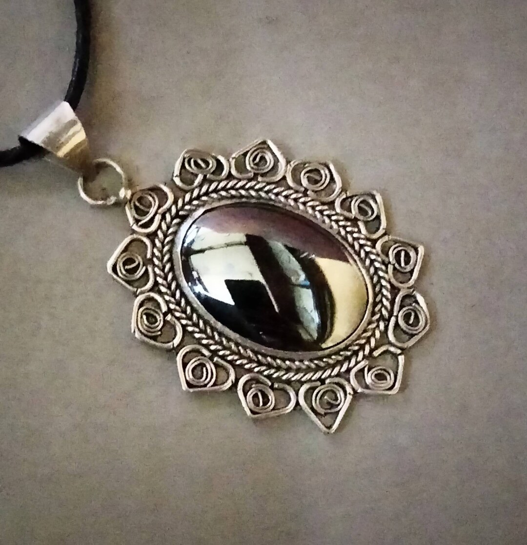 Morocco Berber Pendant in Sterling Silver 925 and a Beautiful Natural ...