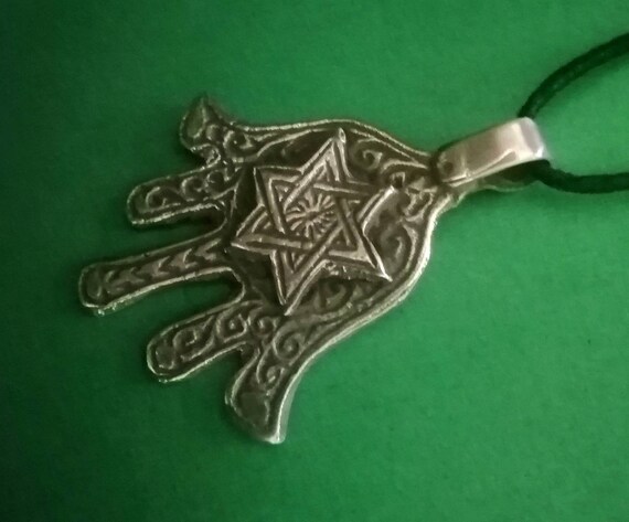 Ancient Jewish amulet hamsa, khamsa, HAMESH, hand of … - Gem