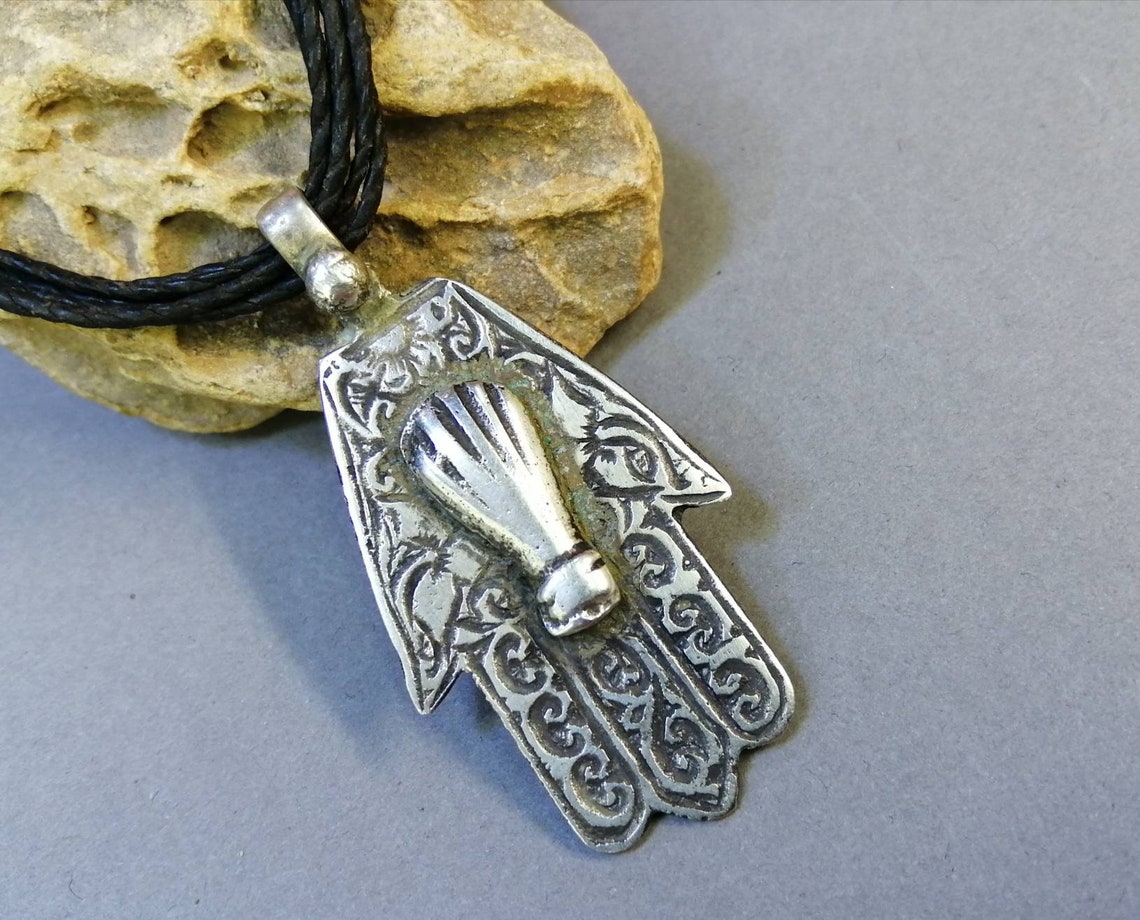 Morocco Ancient Hand of Fatima in Cast Silver khamsa - Etsy