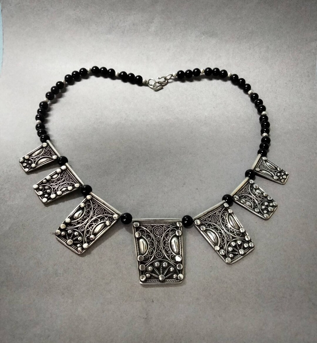 Morocco Beautiful Berber Necklace in Sterling Silver 925, With African ...