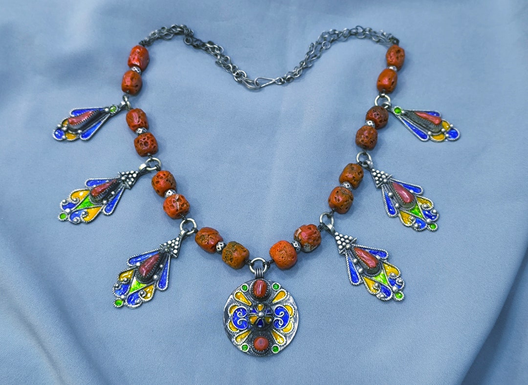 Kabyle Old Kabyle Necklace, Kabyle Jewelry, Kabyle Necklace in Silver ...