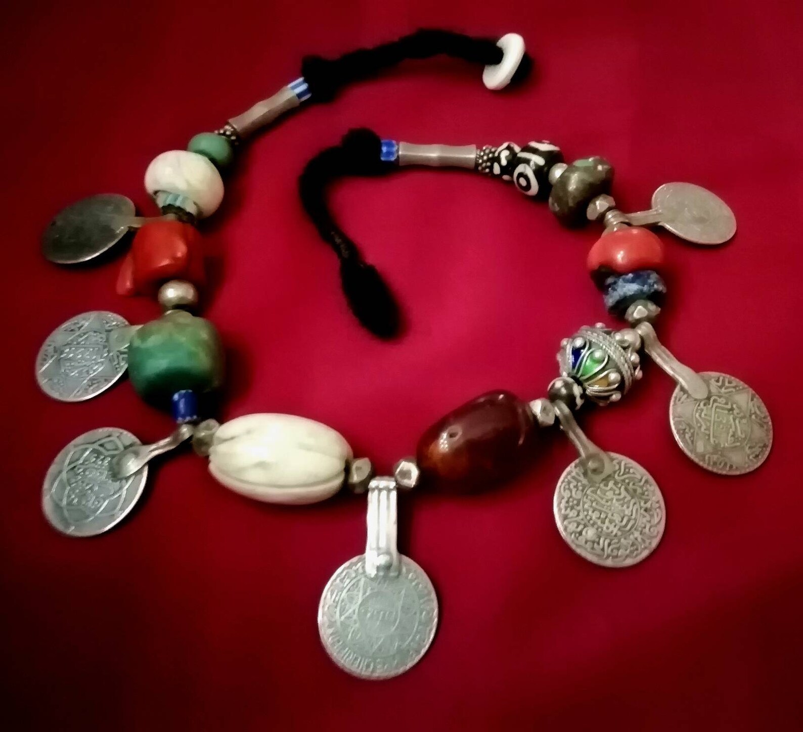 Vintage Berber Necklace, From Southern Morocco, Berber Necklace ...