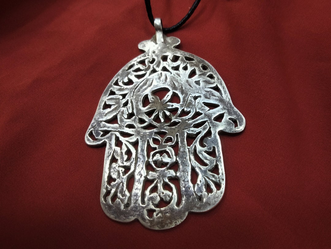 Tunisia Ancient Khamsa in Sterling Silver, Tunisian Jewelry, Hand of ...