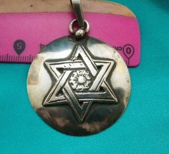 Star of David - vintage Jewish amulet, old Star of Da… - Gem