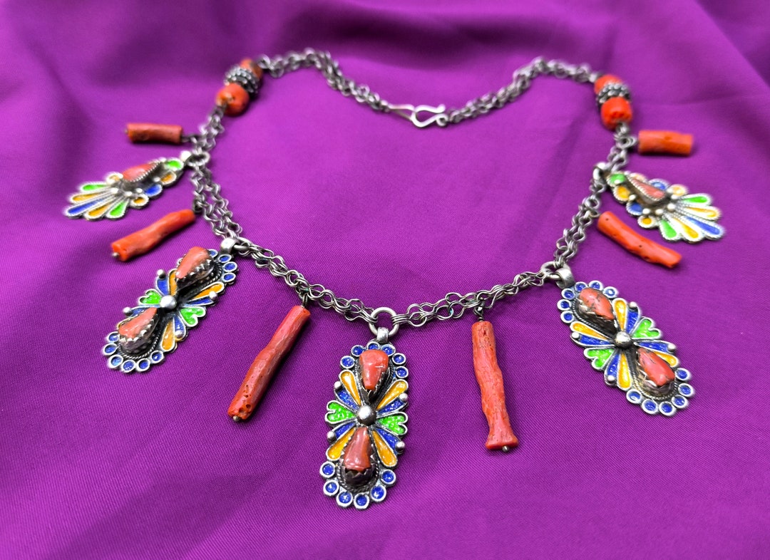 Kabyle Old Kabyle Necklace, Kabyle Jewelry, Kabyle Necklace in Silver ...