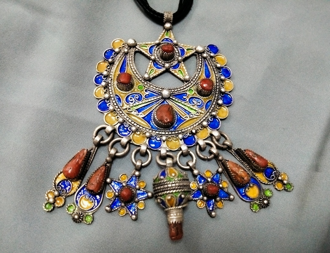 Kabyle Old Sterling Silver Kabyle Necklace Kabyle Pendant Kabyle ...