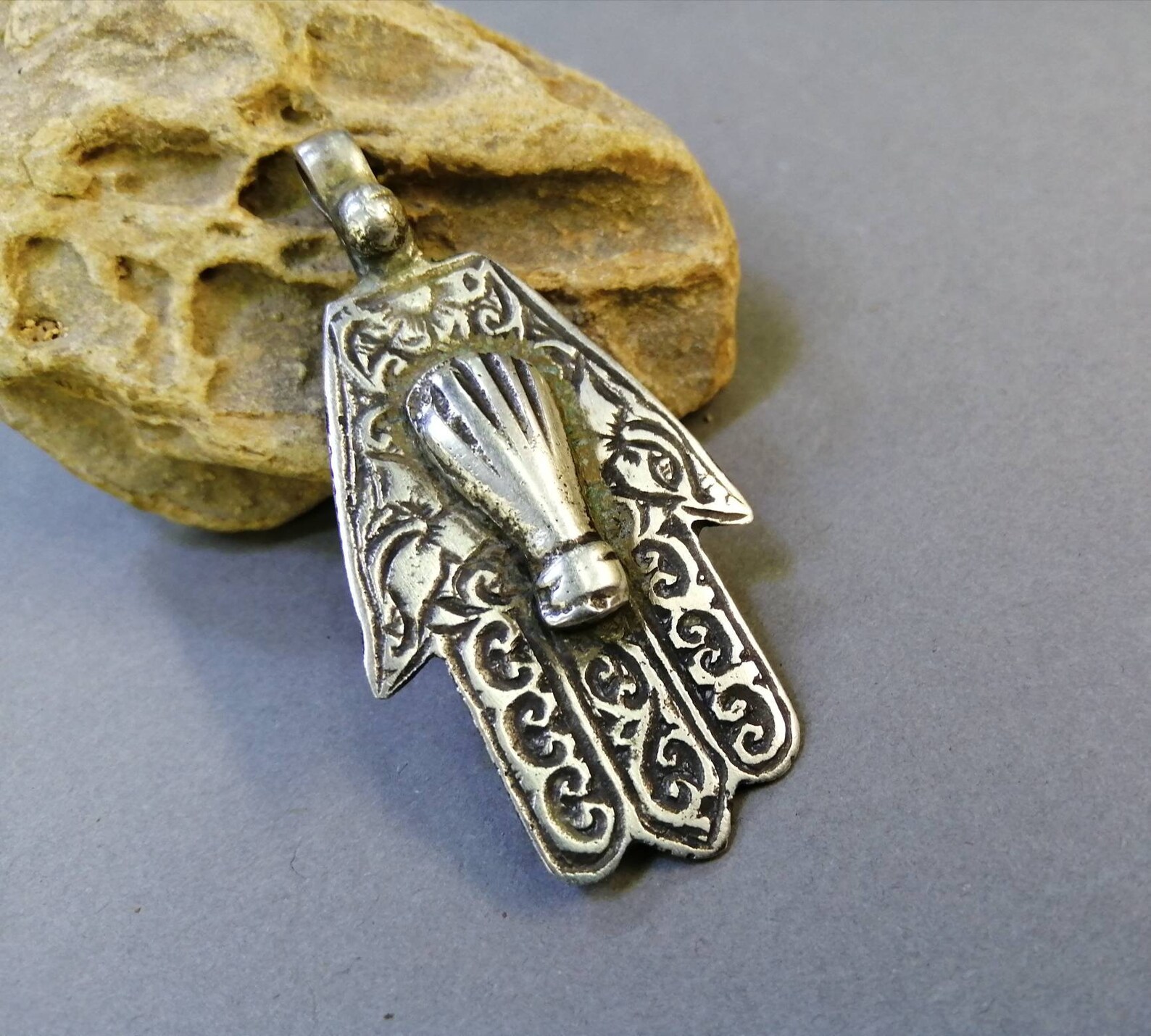 Morocco Ancient Hand of Fatima in Cast Silver khamsa - Etsy