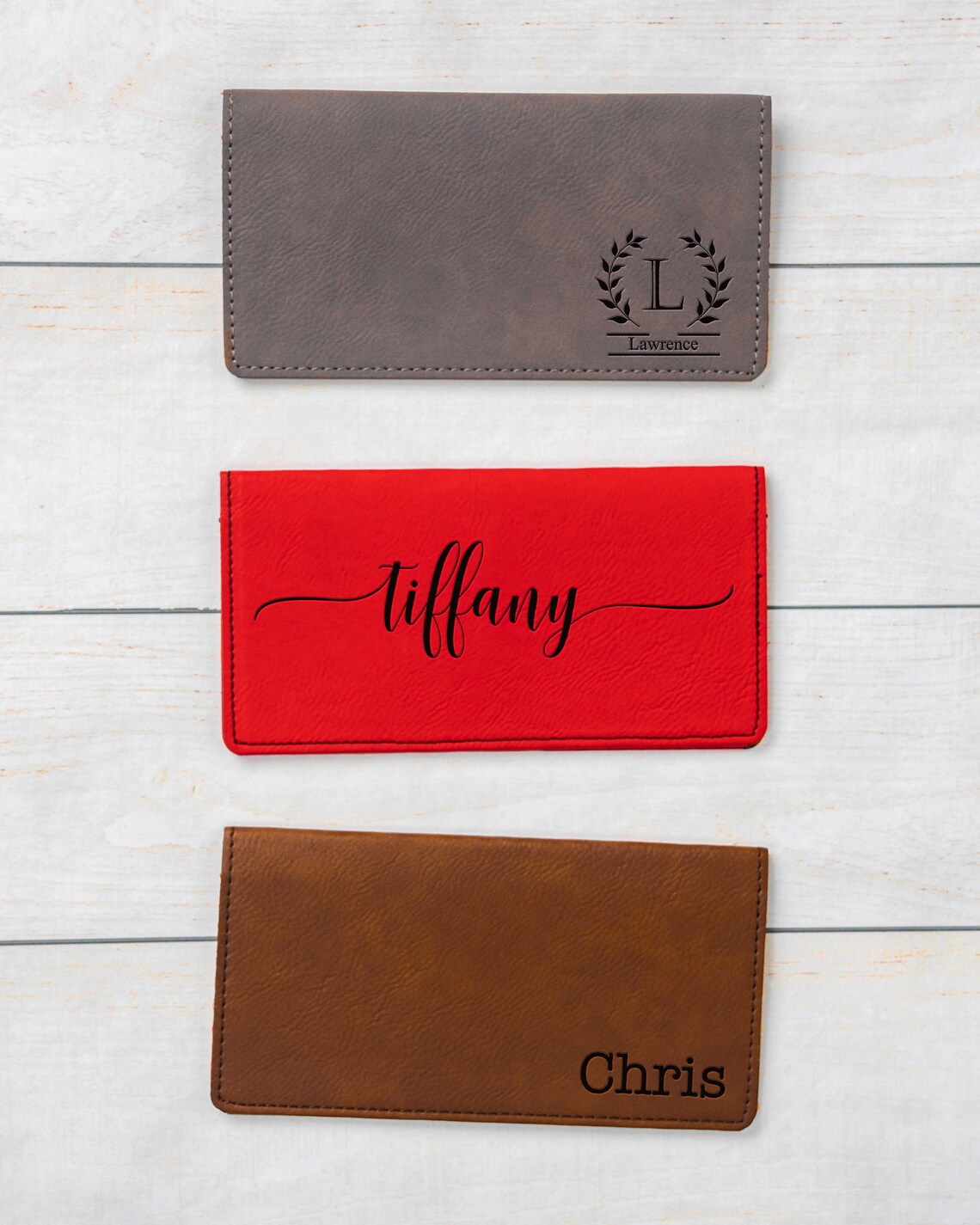 Leather Checkbook Cover Personalized Checkbook Cover - Etsy