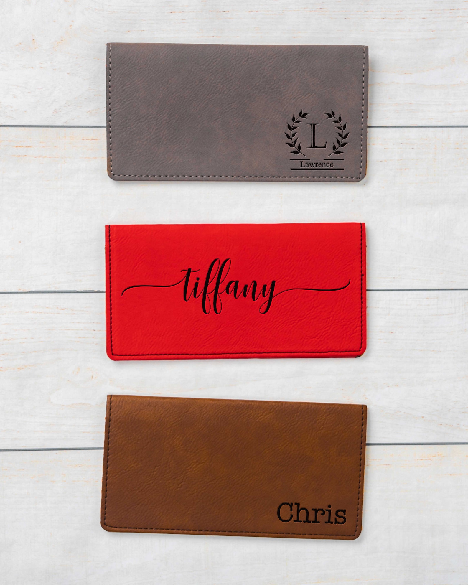 Leather Checkbook Cover, Personalized Checkbook Cover, Personalized ...