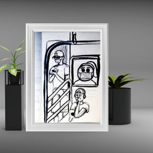 Social Distance NYC Digital Wall Art PDF Resizable A3 A4 A5 Instant ...