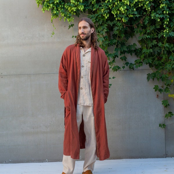 Linen Robe - Etsy