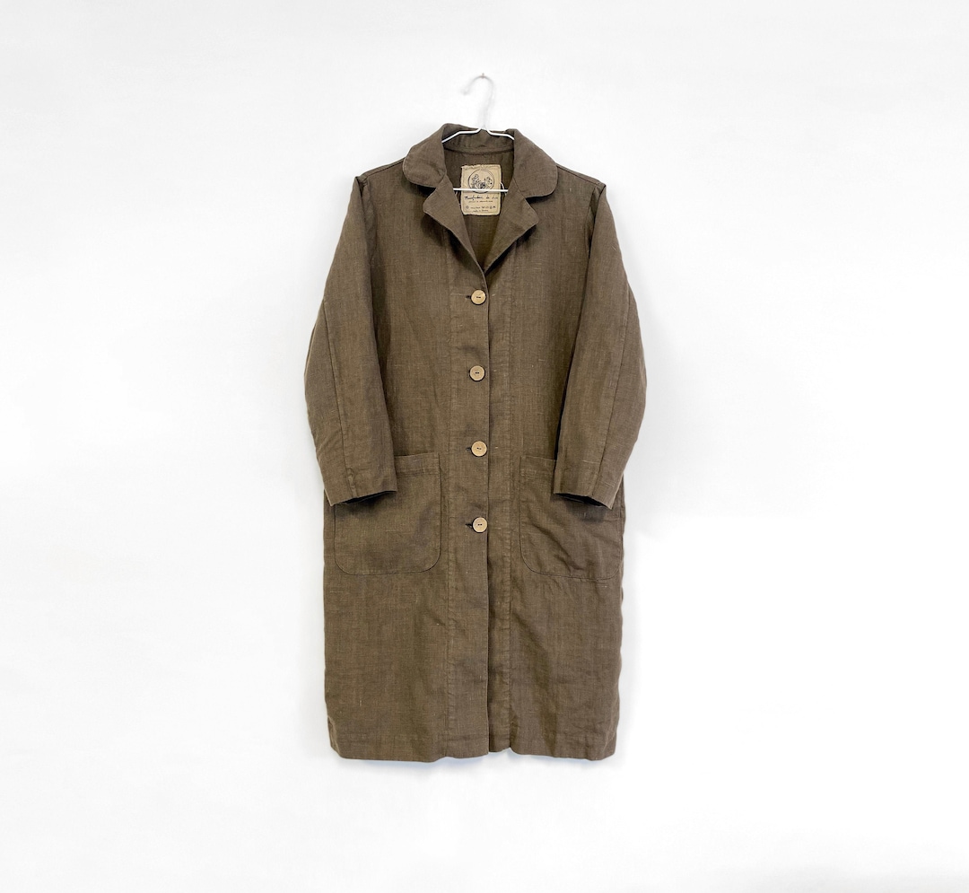 Women's Linen Duster Coat VERBENA - Etsy