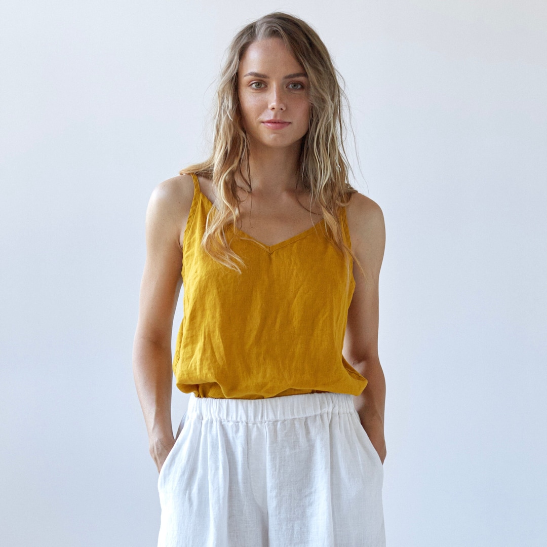 Linen Camisole Top TORENIA: European Flax, V-neck Cami - Etsy