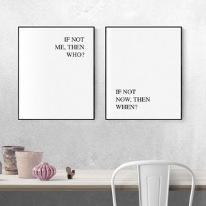 Motivational Wall Art If Not Me, Then Who - Etsy