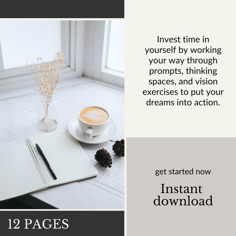 Dream Life Visualization Journal Life Journal Printable PDF Self ...