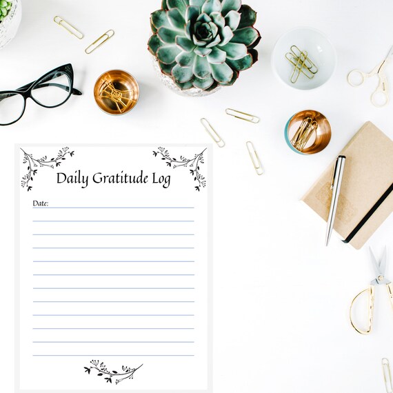 Daily Gratitude Log Printable - Etsy