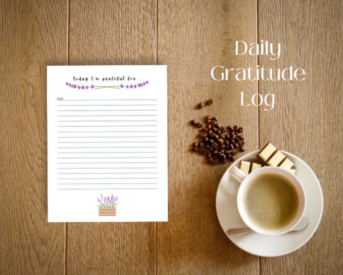 Daily Gratitude Log Printable - Etsy