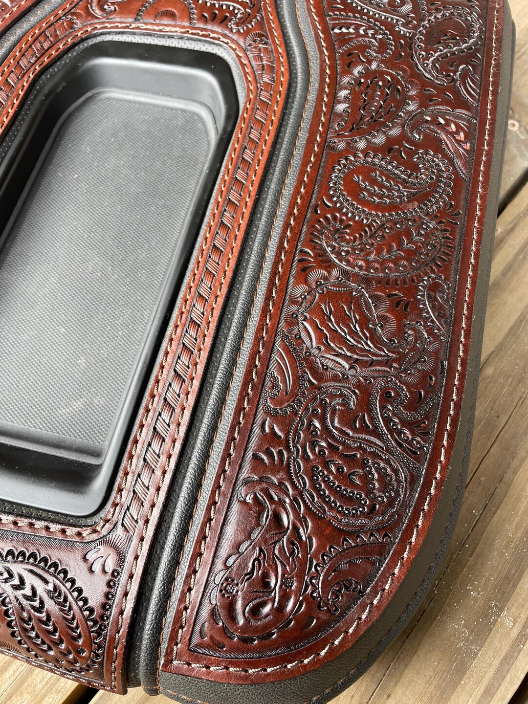 Leather Console Cover, Custom Console Cover, Console Cover Truck, Truck ...